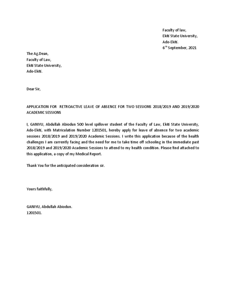 Application For Leave Copy New | PDF