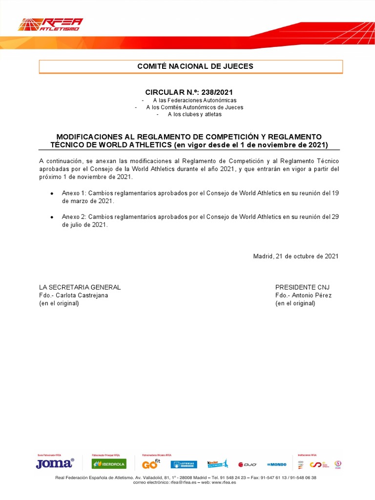 HTTPSWWW Rfea Essirfeaficheroscomunicadosdocumentos20211021212325 PDF | PDF | Deporte del ...