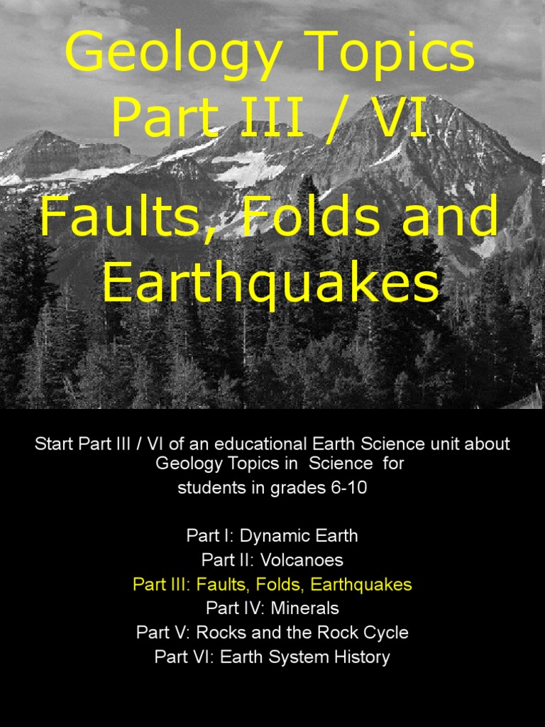 Geology Topics Unit Part III/V Earthquakes For Educators - Download at ...