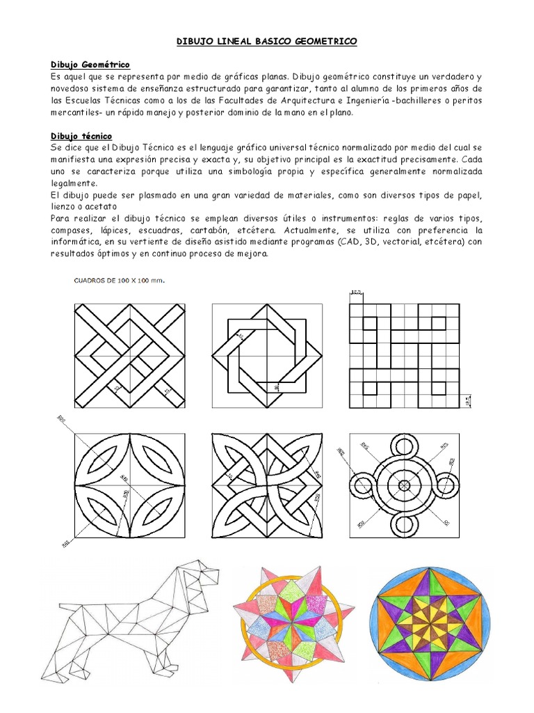 Dibujo Basico Lineal Geometrico | PDF | Dibujo | Dibujo técnico