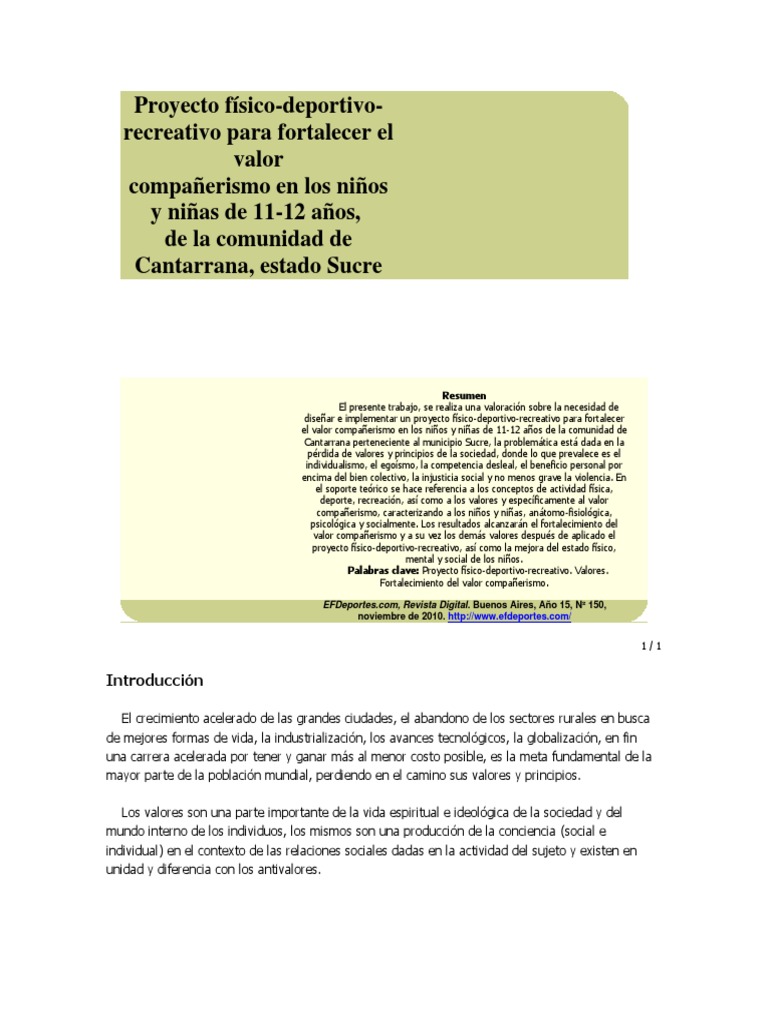 Proyecto 4 | PDF | Placer | Deportes