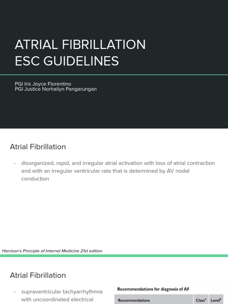 AF ESC Guidelines 2020 | PDF | Electrocardiography | Stroke