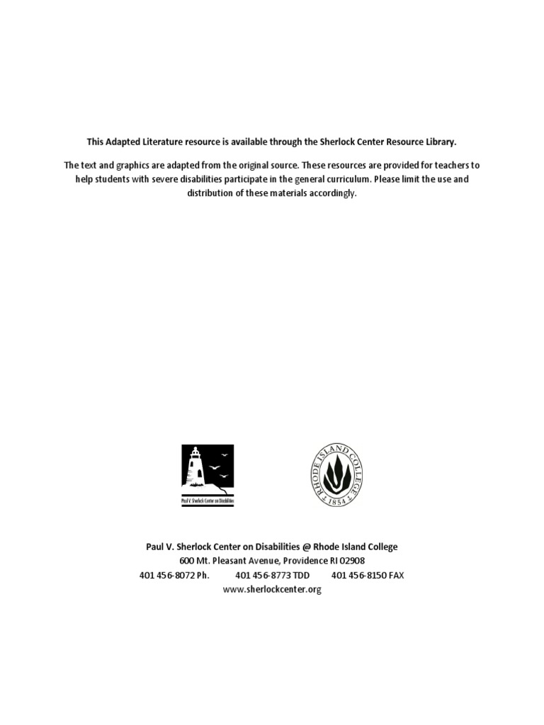 Adapted Literature for Disabilities | PDF