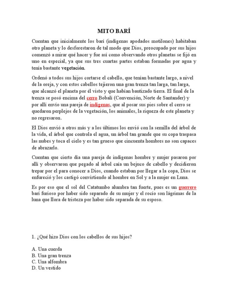 Lectura Mito Barí | PDF | Ciencia y matemáticas