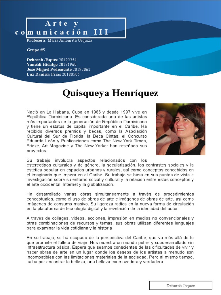 Arte Caribeño de Quisqueya Henríquez | PDF | República Dominicana