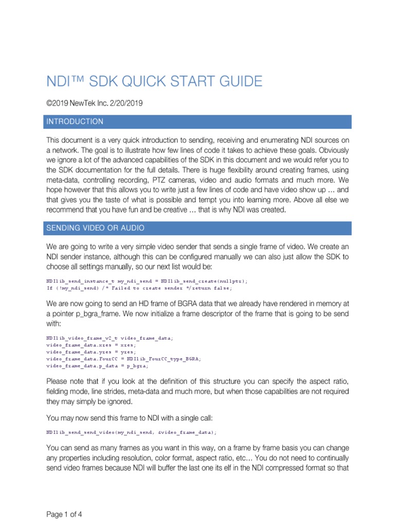 NDI Video Streaming Guide | PDF | Computers