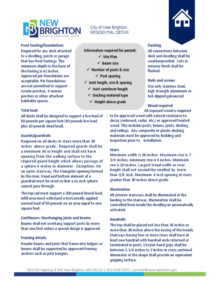 Deck Handout | PDF | Stairs | Building Engineering