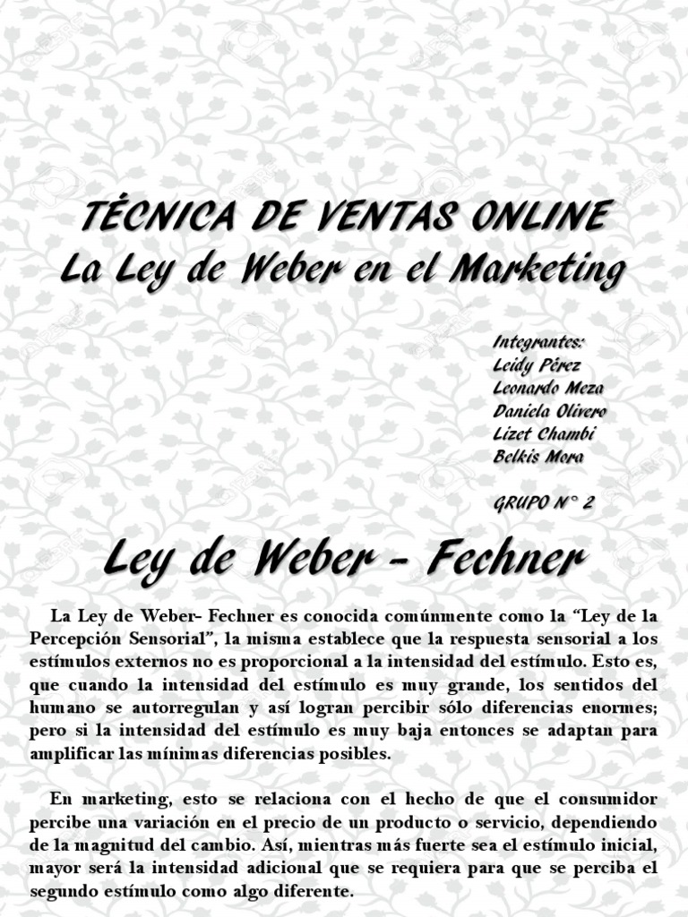 Ley de Weber | PDF | Marketing | Cliente