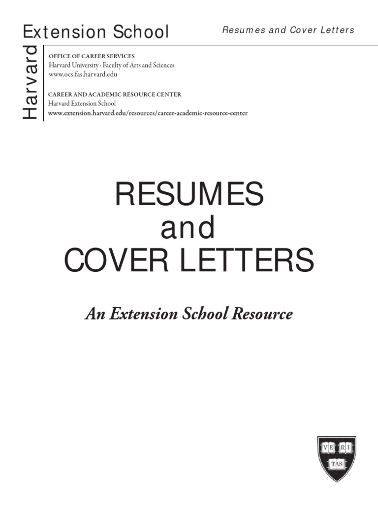 Harvard Resume & Cover Letter Guide | PDF | Financial Analyst | Résumé