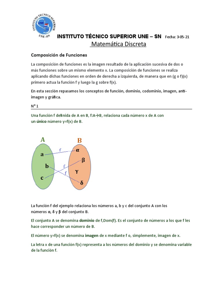 Matemática Discreta #6 | PDF | Función (Matemáticas) | Matemáticas