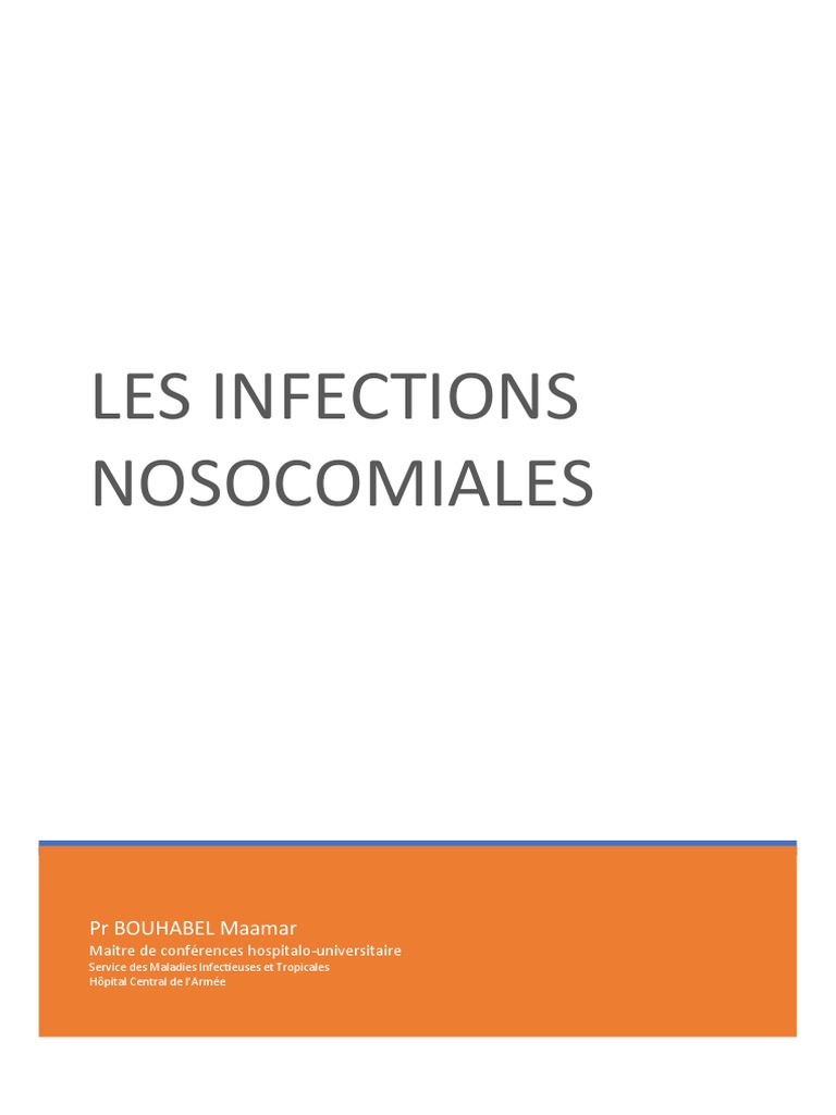 Infections Nosocomiales PR Bouhabel | PDF | Infection nosocomiale | Infection