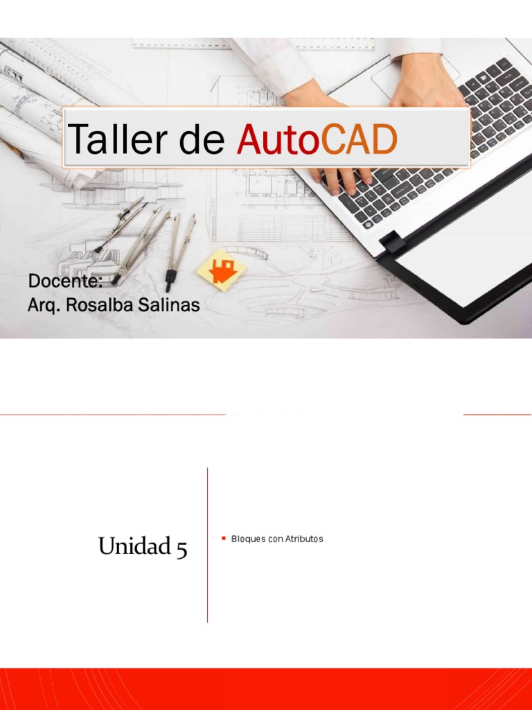 Taller AutoCAD U5-2 Bloque Con ATRIBUTOS | PDF | Informática | Ciencias de la Computación