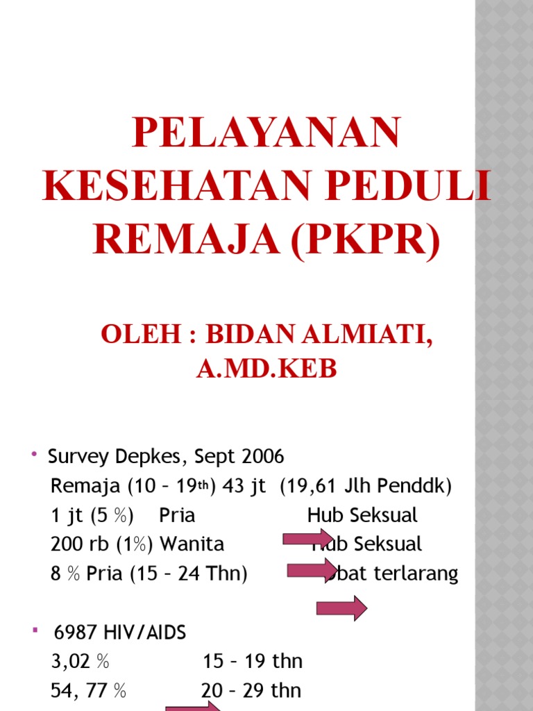 PKPR (Pelayanan Kesehatan Peduli Remaja) | PDF