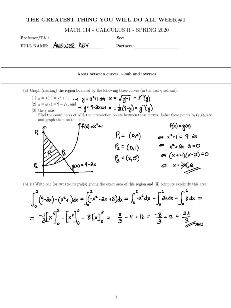 Math 114 - Calculus Ii - Spring 2020: The Greatest Thing You Will Do ...