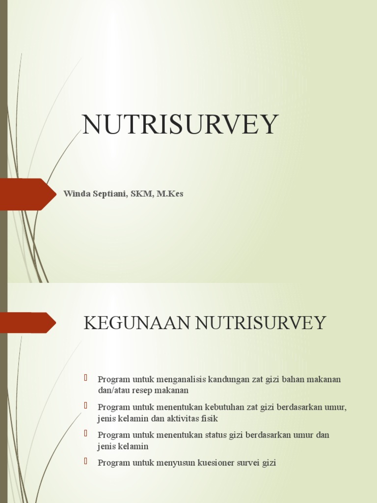 Nutrisurvey | PDF