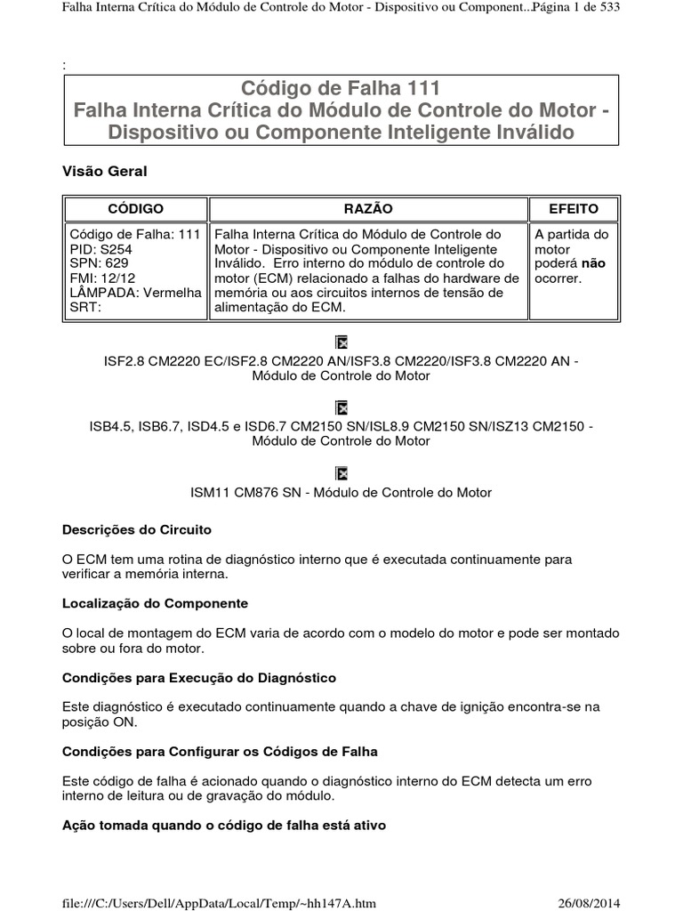 Ford Euro5-Codigos de Falhas | PDF | Rede elétrica | Eletrônicos
