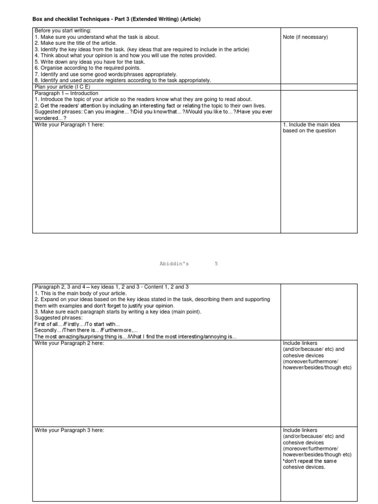 Part 3 - Extended Writing - Article | PDF | Writing | Linguistics