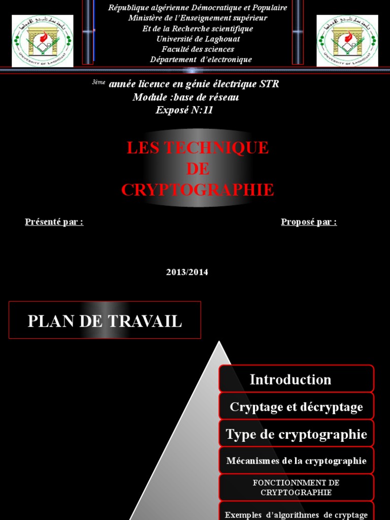 Techniques de Cryptographie Moderne | PDF | Cryptage | Cryptographie