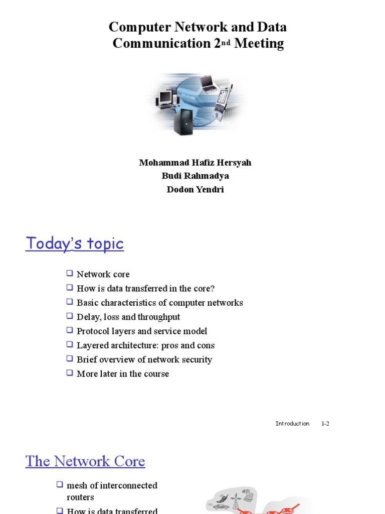 Computer Network and Data Communication 2 Meeting: Mohammad Hafiz ...