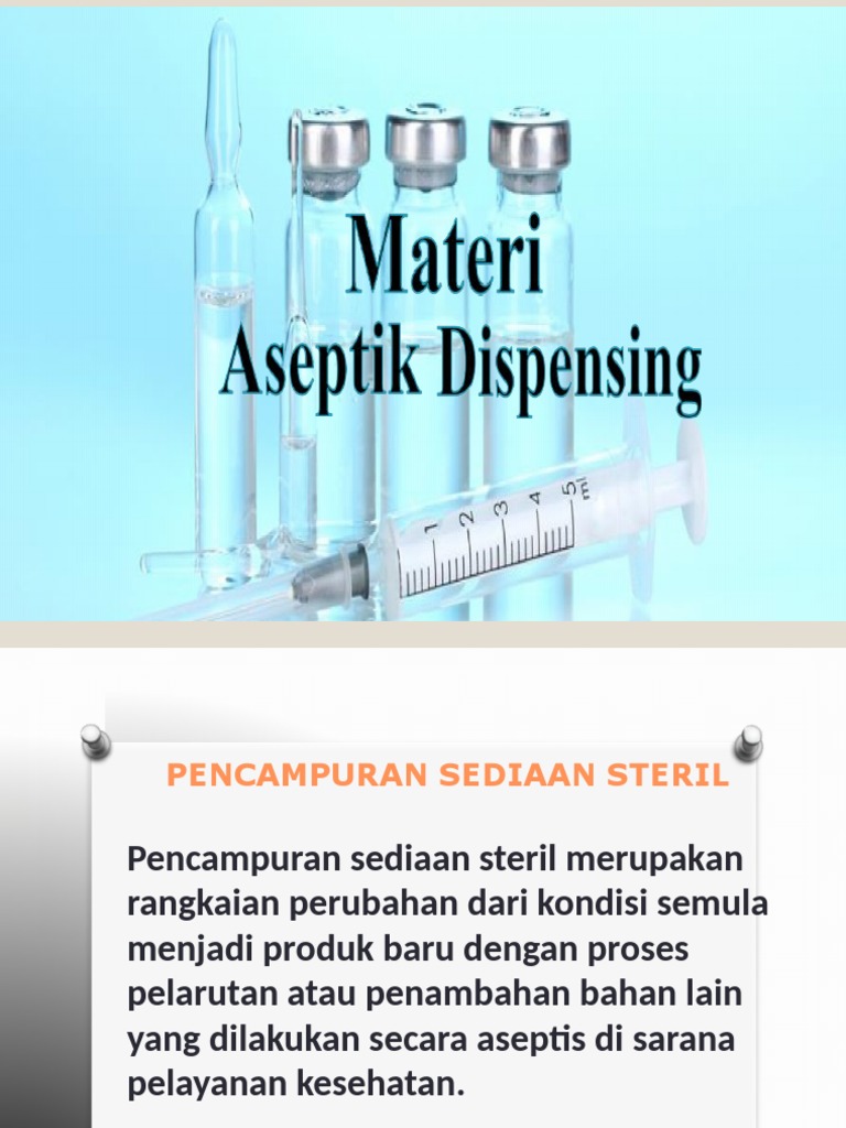 Teknik Aseptik untuk Pencampuran Steril | PDF