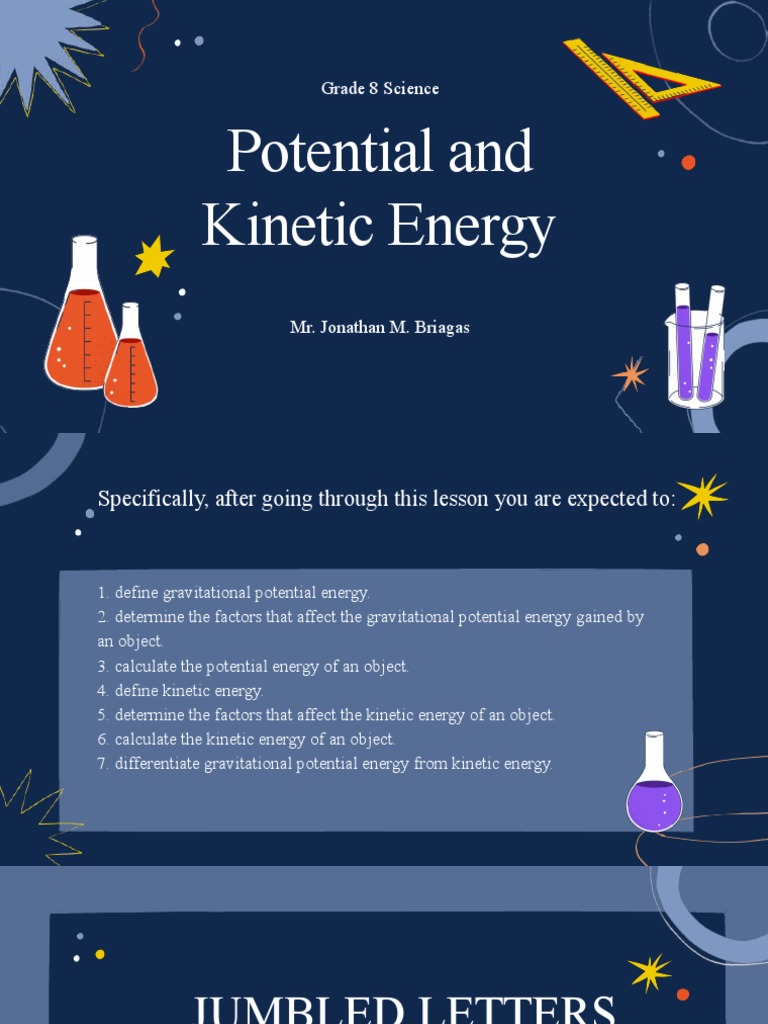 Potential and Kinetic Energy: Grade 8 Science | PDF | Potential Energy ...