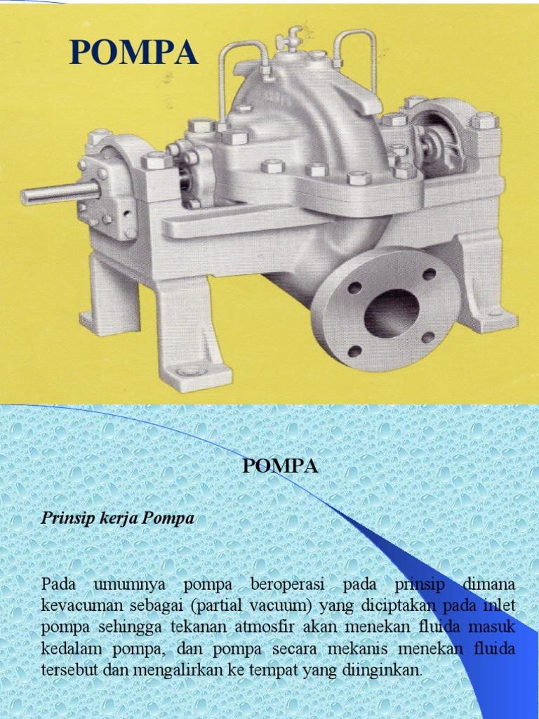Klasifikasi dan Prinsip Kerja Pompa | PDF
