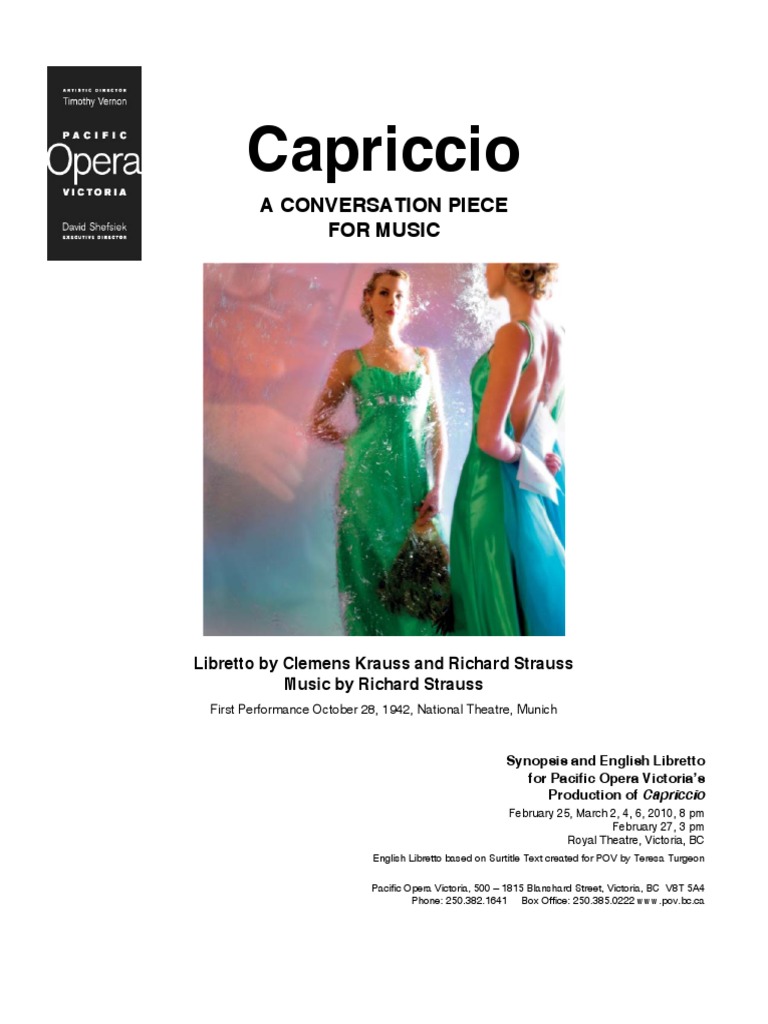 Capriccio: Synopsis and Libretto | PDF | Vocal Music | Opera