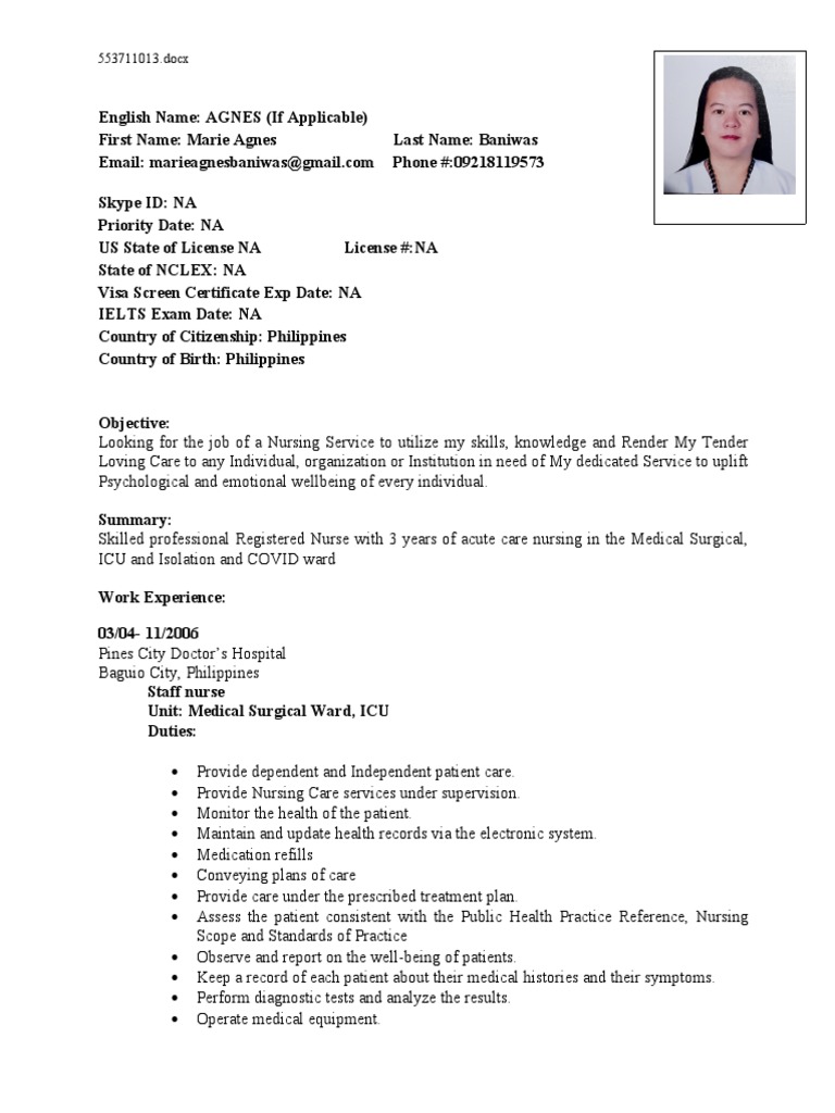 ADEX. MP Resume Template 0604.12 (NY) .6.24.15 (1) (005) (002) (0B7) | PDF | Nursing | Hospital