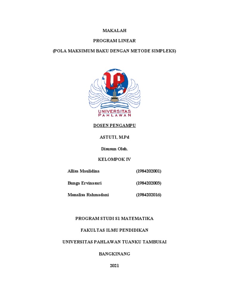 New2 Makalah Kelompok 5 (Program Linear) | PDF