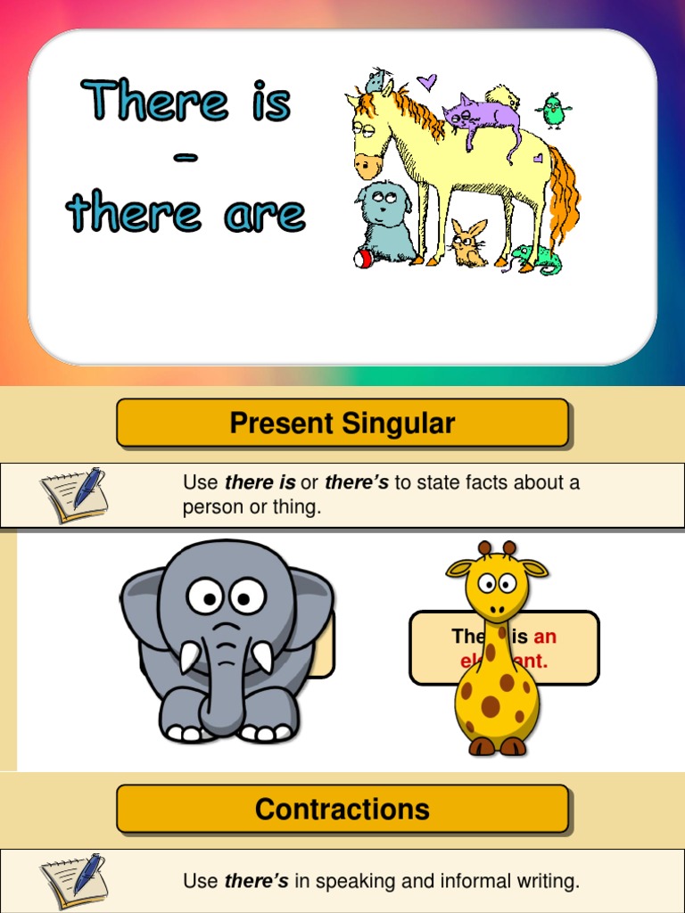 There Is There Are-Animals | PDF