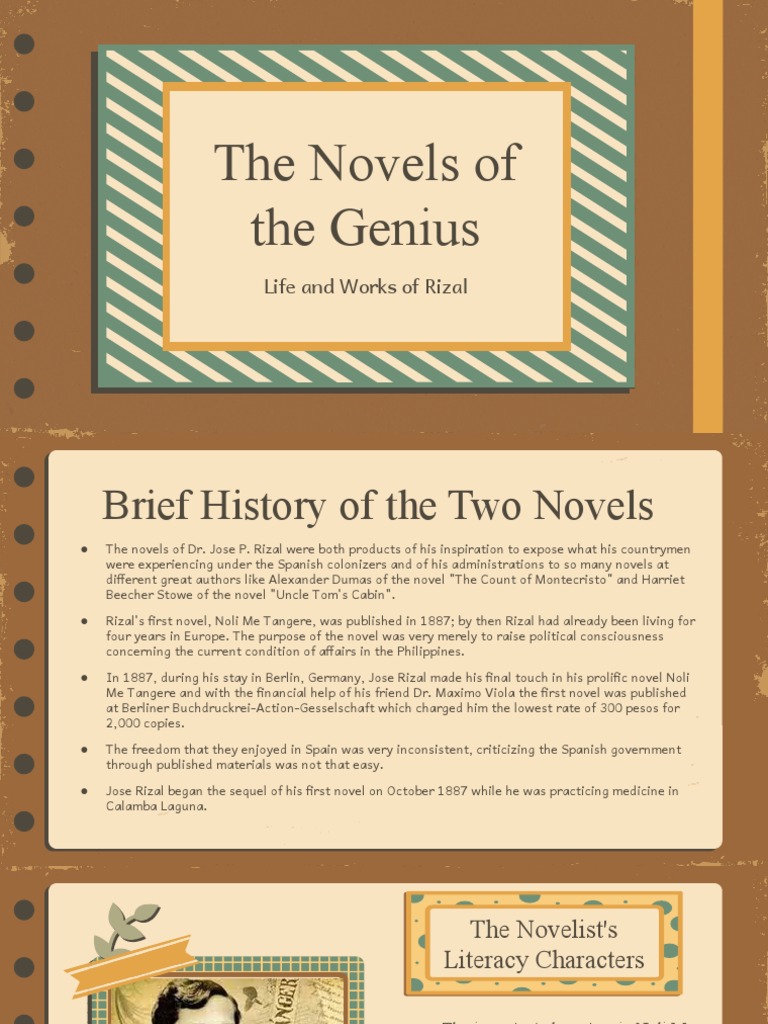 The Novels of The Genius: Life and Works of Rizal | PDF | Spanish ...