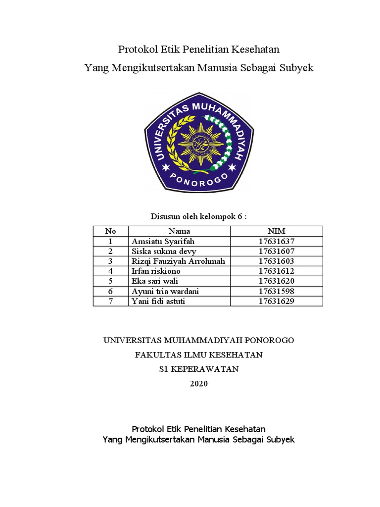 Form Protokol S1 Kelompok 6-1 | PDF