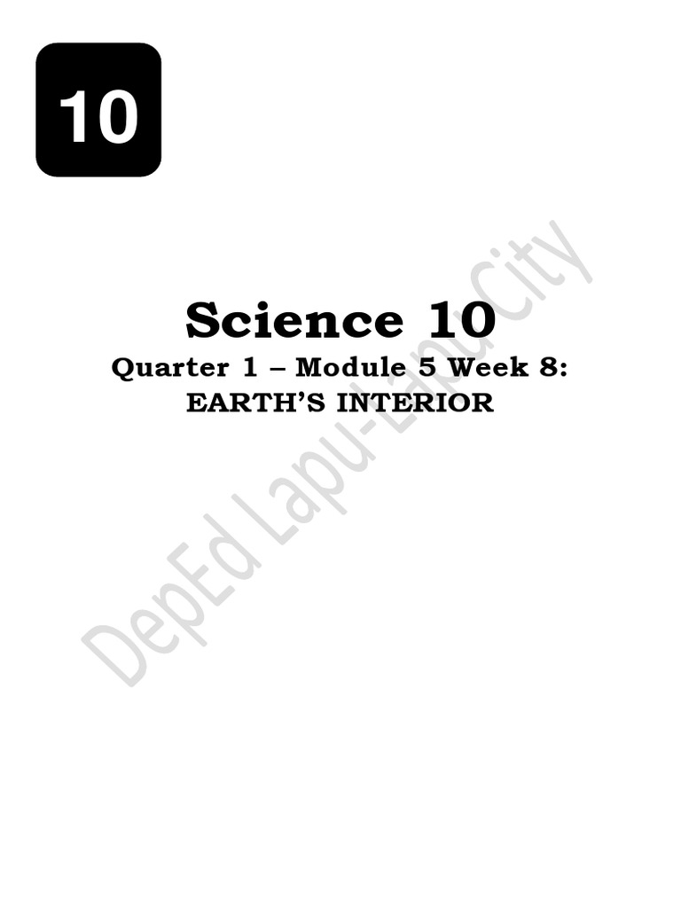Science10 Q1 M5 W8 | PDF | Plate Tectonics | Seabed