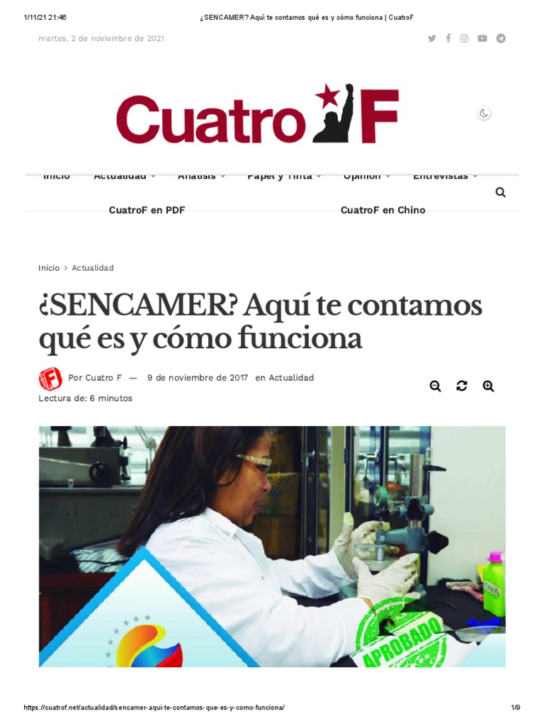 ¿SENCAMER - Aquí Te Contamos Qué Es y Cómo Funciona - CuatroF | PDF ...