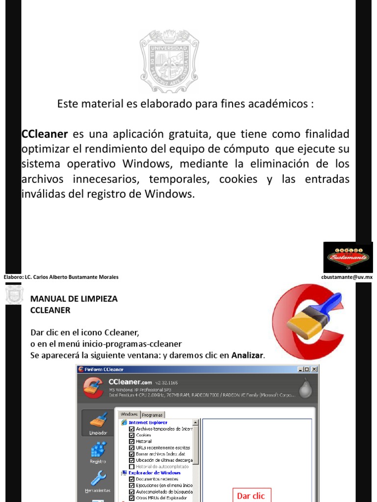 Manual de Uso de CCleaner en Windows | PDF | Archivo de computadora ...
