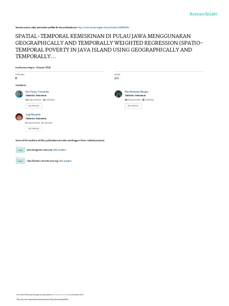 Analisis Kemiskinan Spasial-Temporal Jawa | PDF