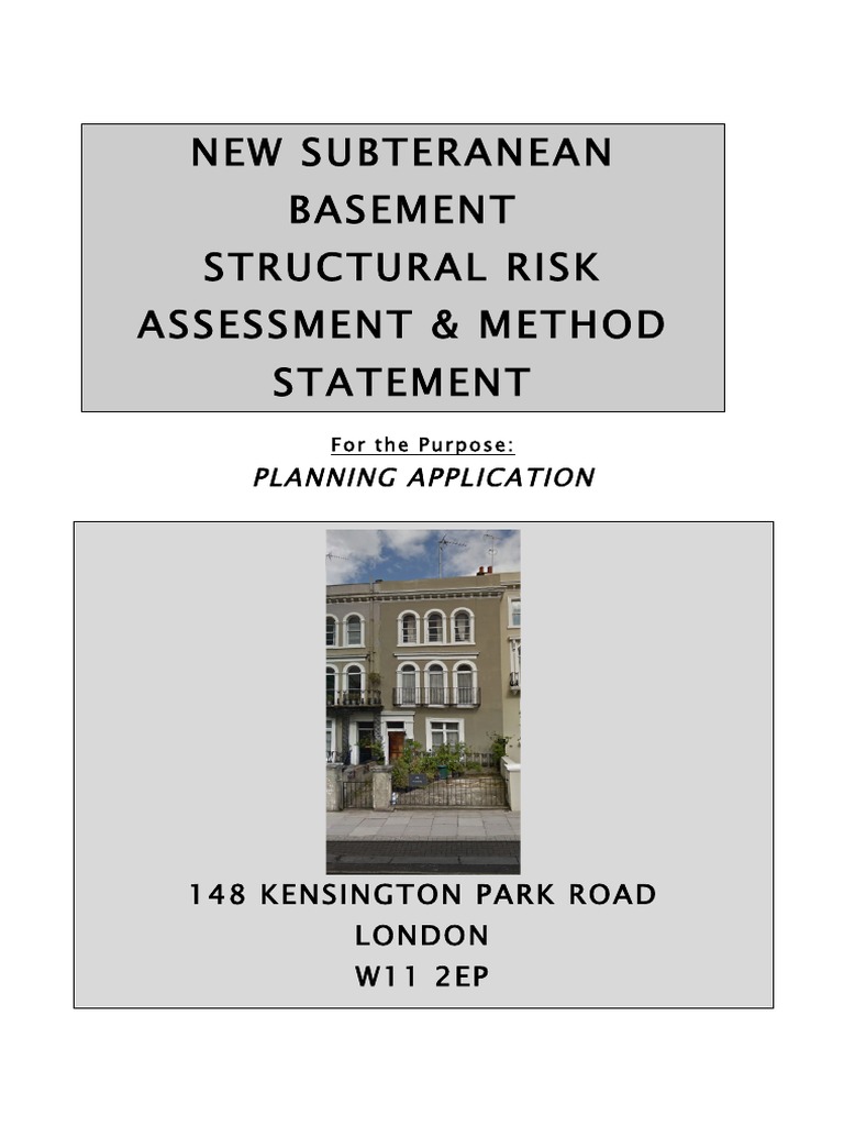 Subterranean Basement Construction Plan | PDF | Personal Protective ...