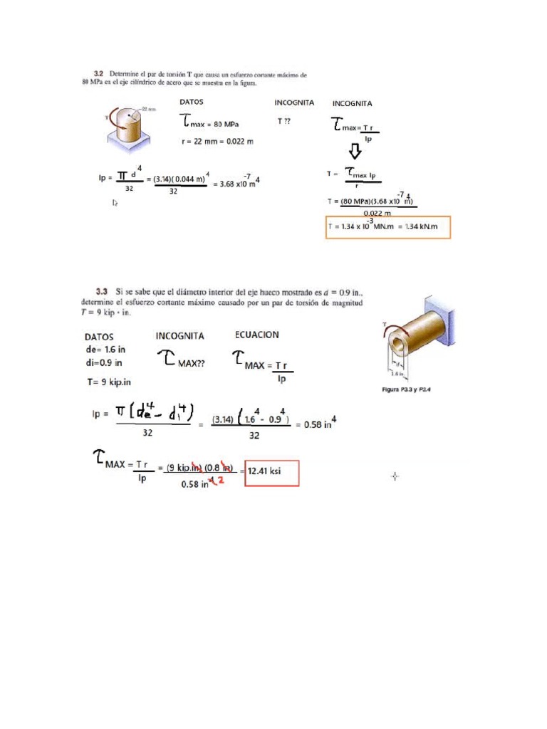 Ejercicios en Clase Torque | PDF