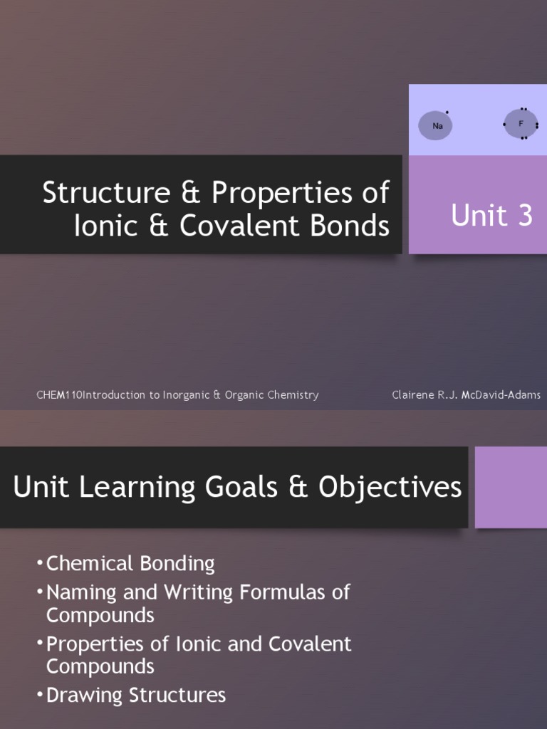 Chapter 3-Bonding | PDF | Chemical Bond | Chemical Compounds