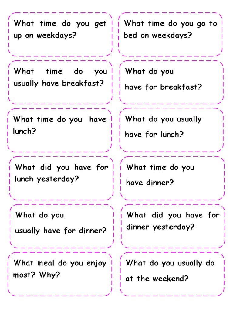 Speaking Cards 2 General Questions Fun Activities Games - 58950 | PDF ...