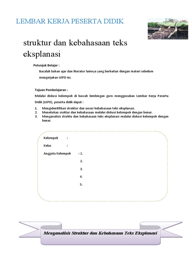 LKPD Teks Eksplanasi | PDF