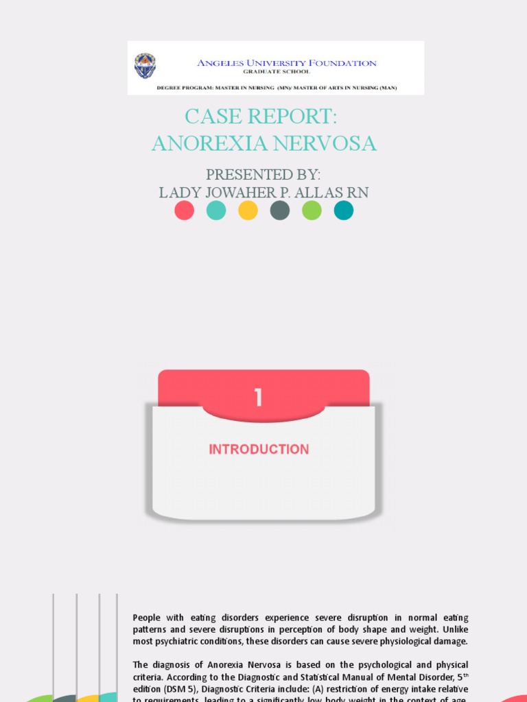 Anorexia Nervosa Case Study Analysis | PDF | Mental Disorder | Anorexia ...