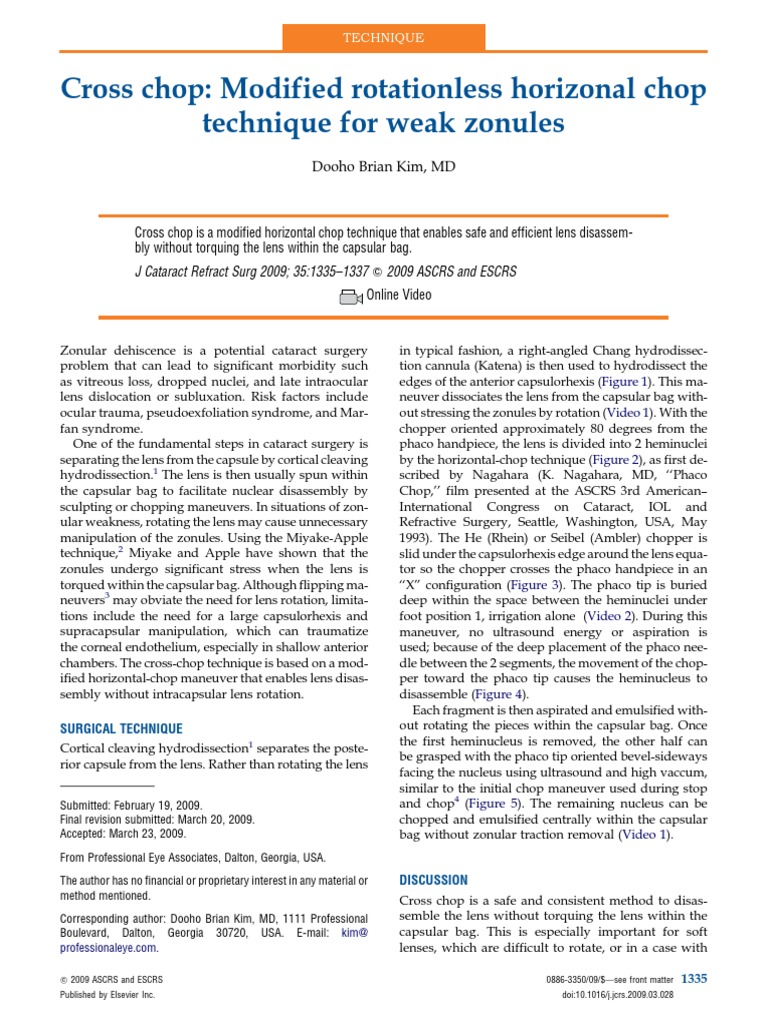 Cross Chop | Download Free PDF | Sensory Organs | Ophthalmology