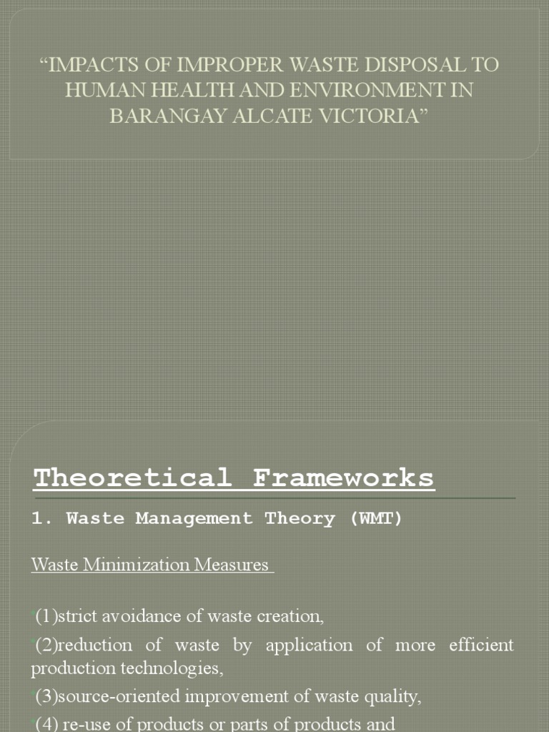 Impacts of Improper Waste Disposal To Human | PDF