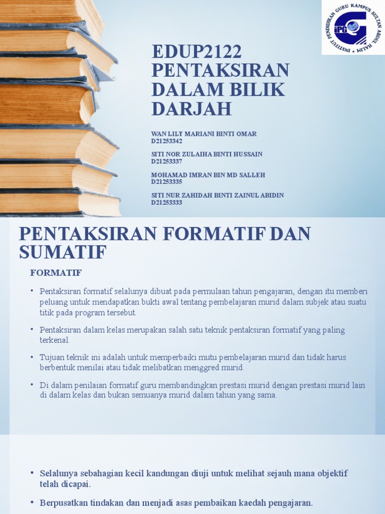 Pentaksiran Formatif Dan Sumatif | PDF