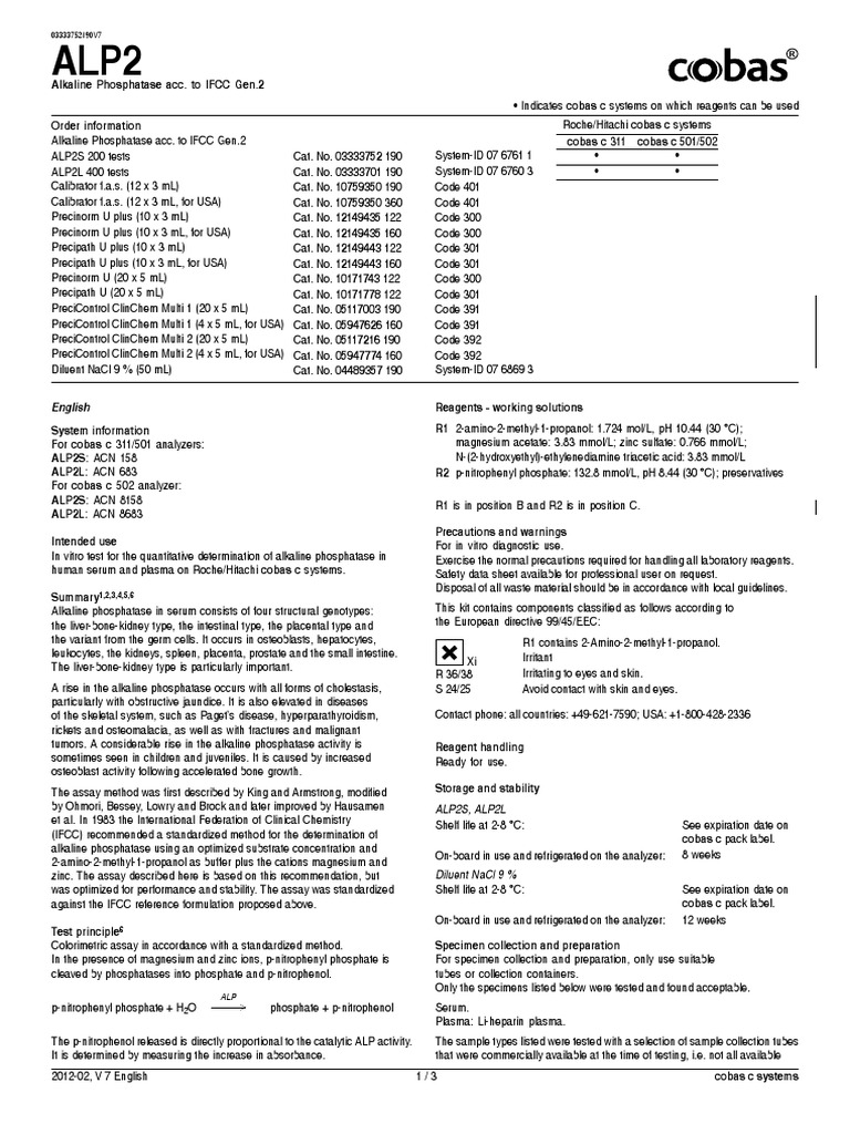 c311 ALP2 en | PDF | Detection Limit | Medical Specialties