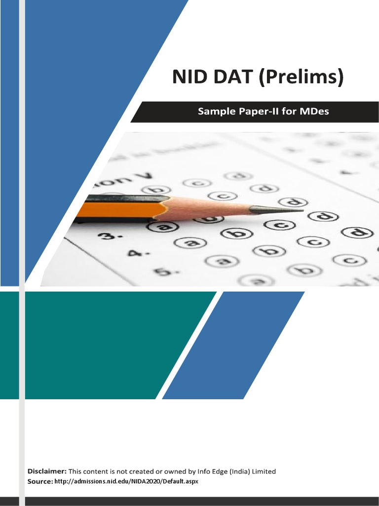 NID DAT Prelims Sample Paper II | PDF | John Ruskin | Wealth
