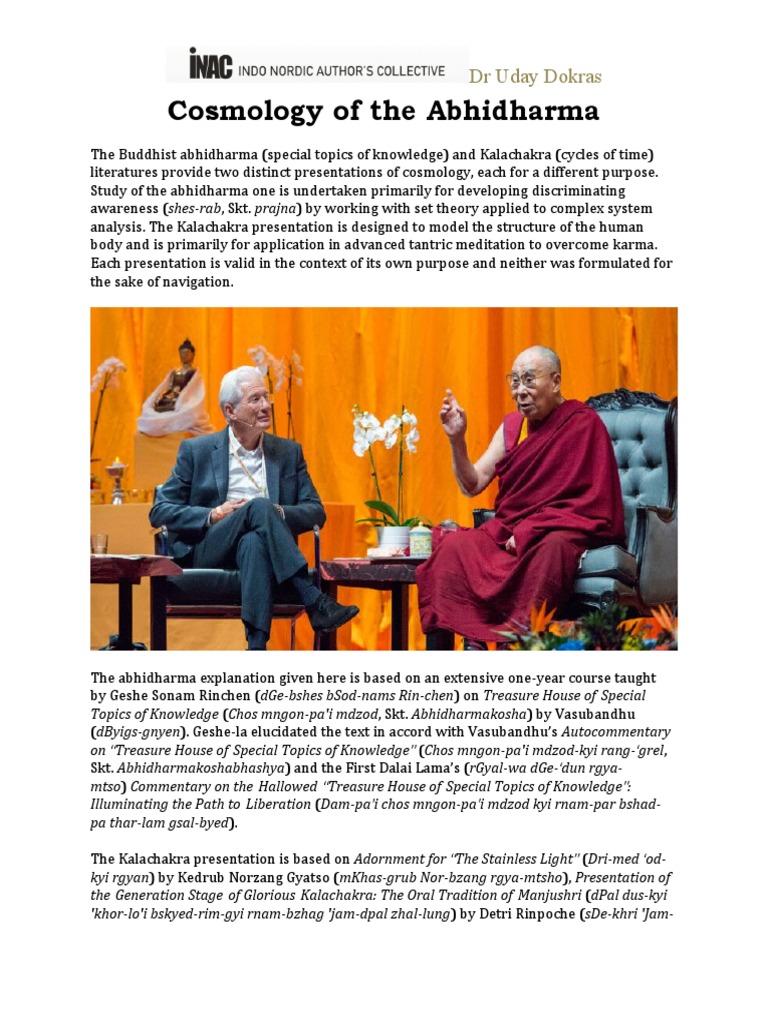 Abhidharma and Kalachakra Cosmology | PDF | Tibetan Buddhism | Vajrayana