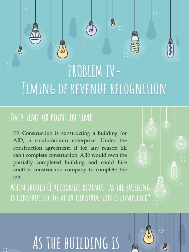 Problem Iv-Timing of Revenue Recognition | PDF