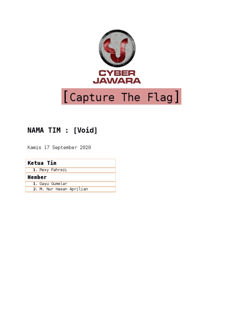 Laporan CTF Tim Void | PDF